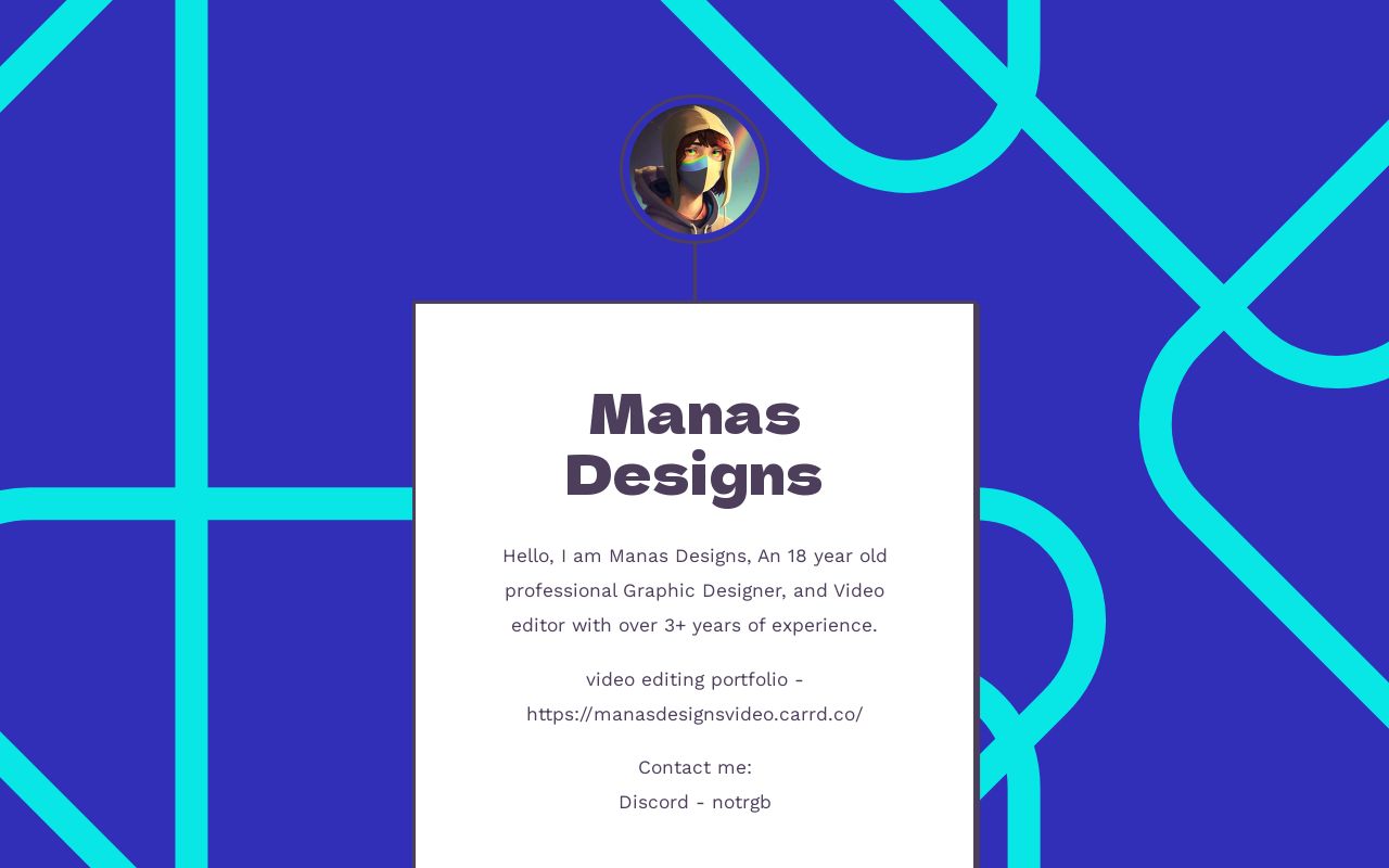 Manas Designs Card Profile